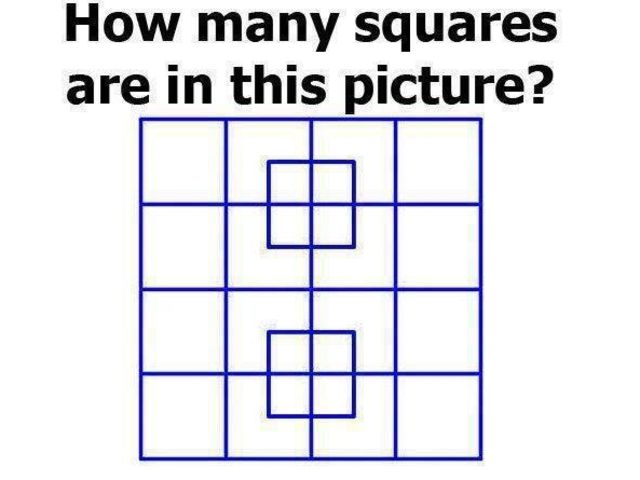 How Many Squares Are In The Picture Playbuzz