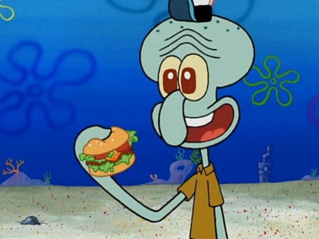 Calamardo y la Cangreburger: Un amor secreto que nos describe a todos ...