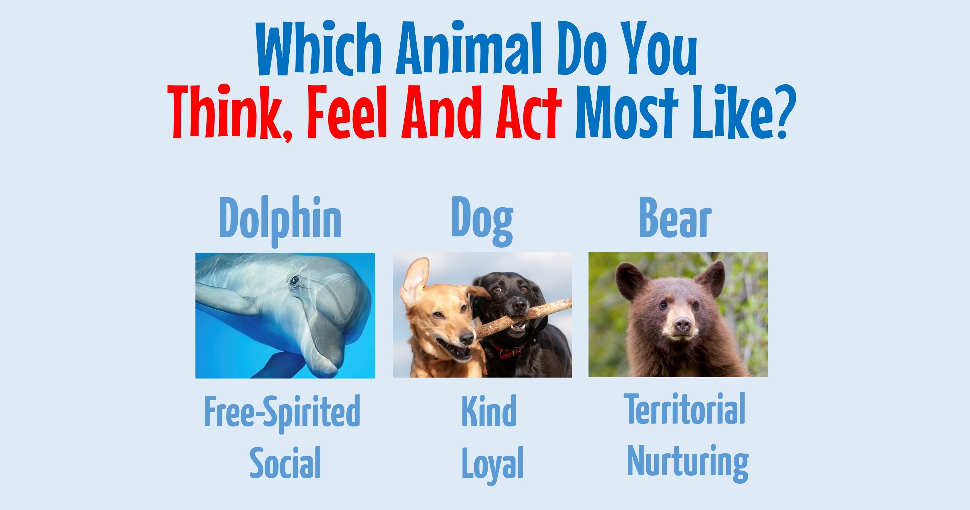 Which Animal Do You Think, Feel And Act Most Like? | Playbuzz